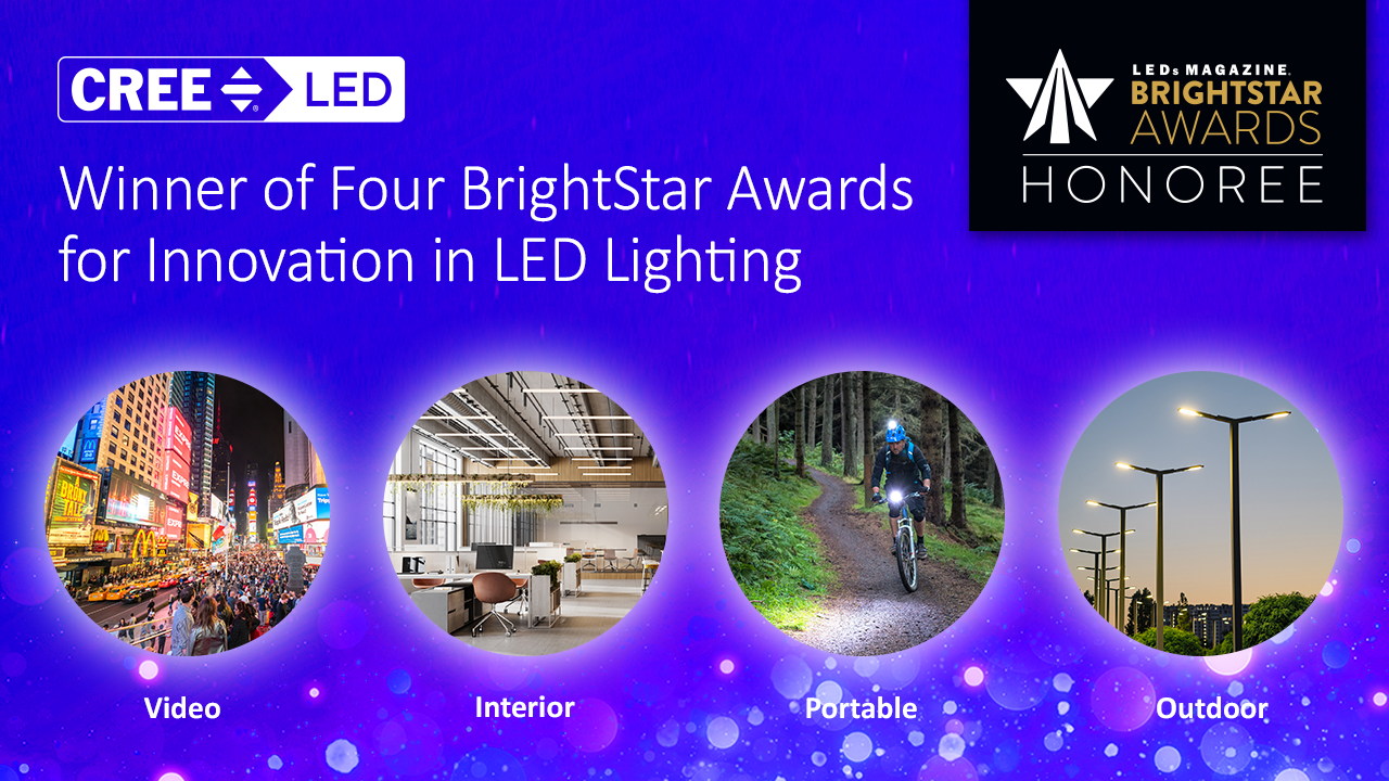 Cree LED Recognized with Four 2024 BrightStar Awards from LEDs Magazine - Cree LED